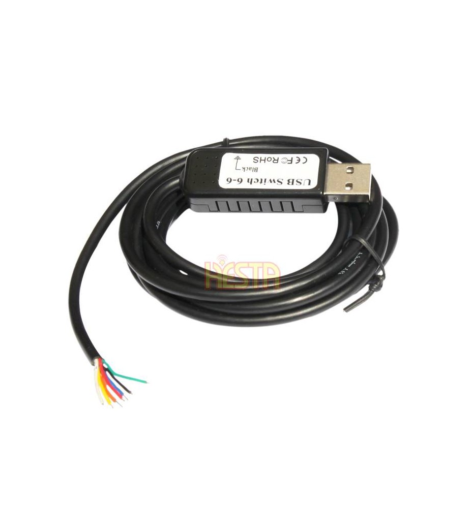 USB-Kabel für 6 Eingänge - für Schalter, Taster, DIY am USB-Anschluss