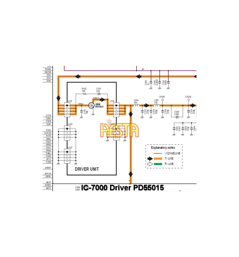 ST PD55015-E HF-Leistungstransistor - Treiberplatine